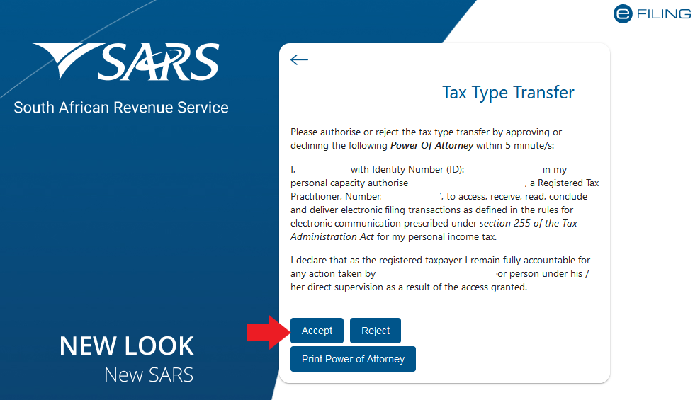 Tax Type Transfer Request